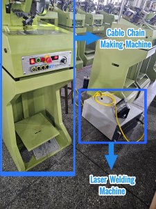 450RPM Cable Chain Making Machine with Laser Welding Machine